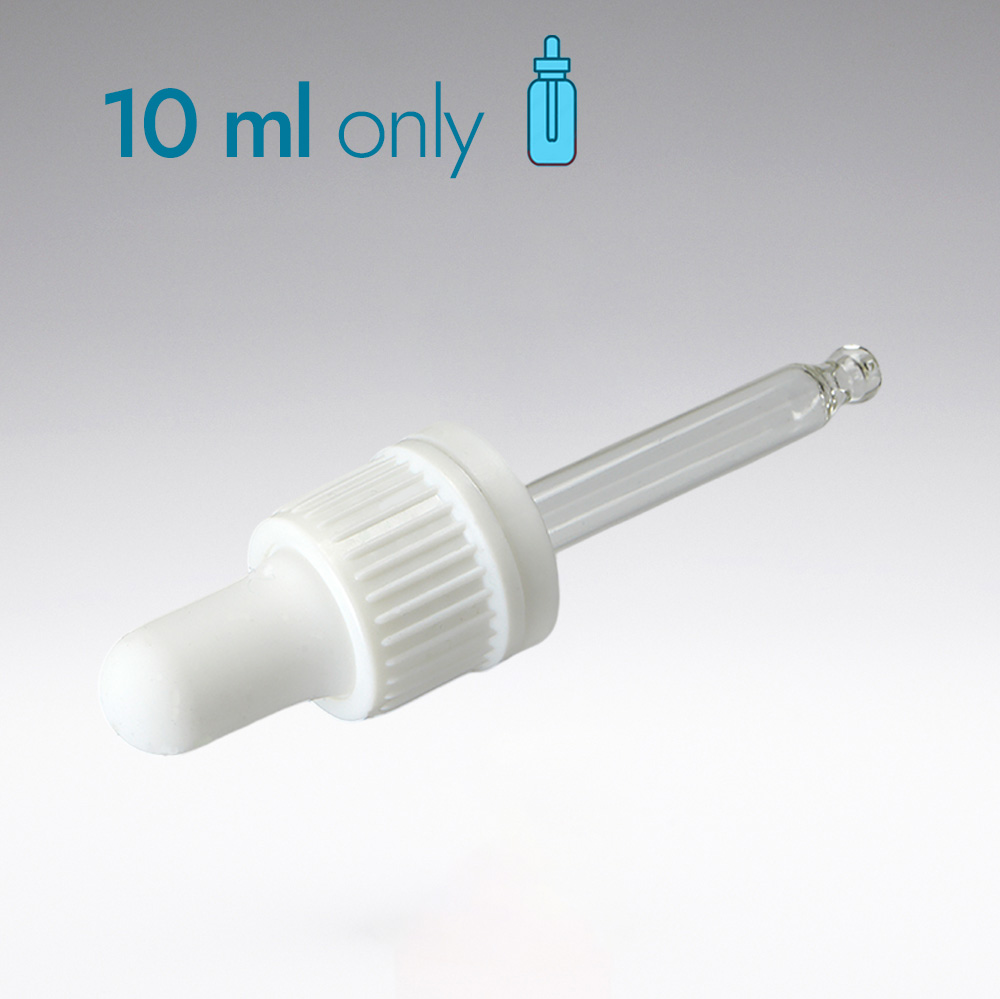 Dropper cap white/white - length 52 mm - Bottleshop - Einfach Flaschen ...